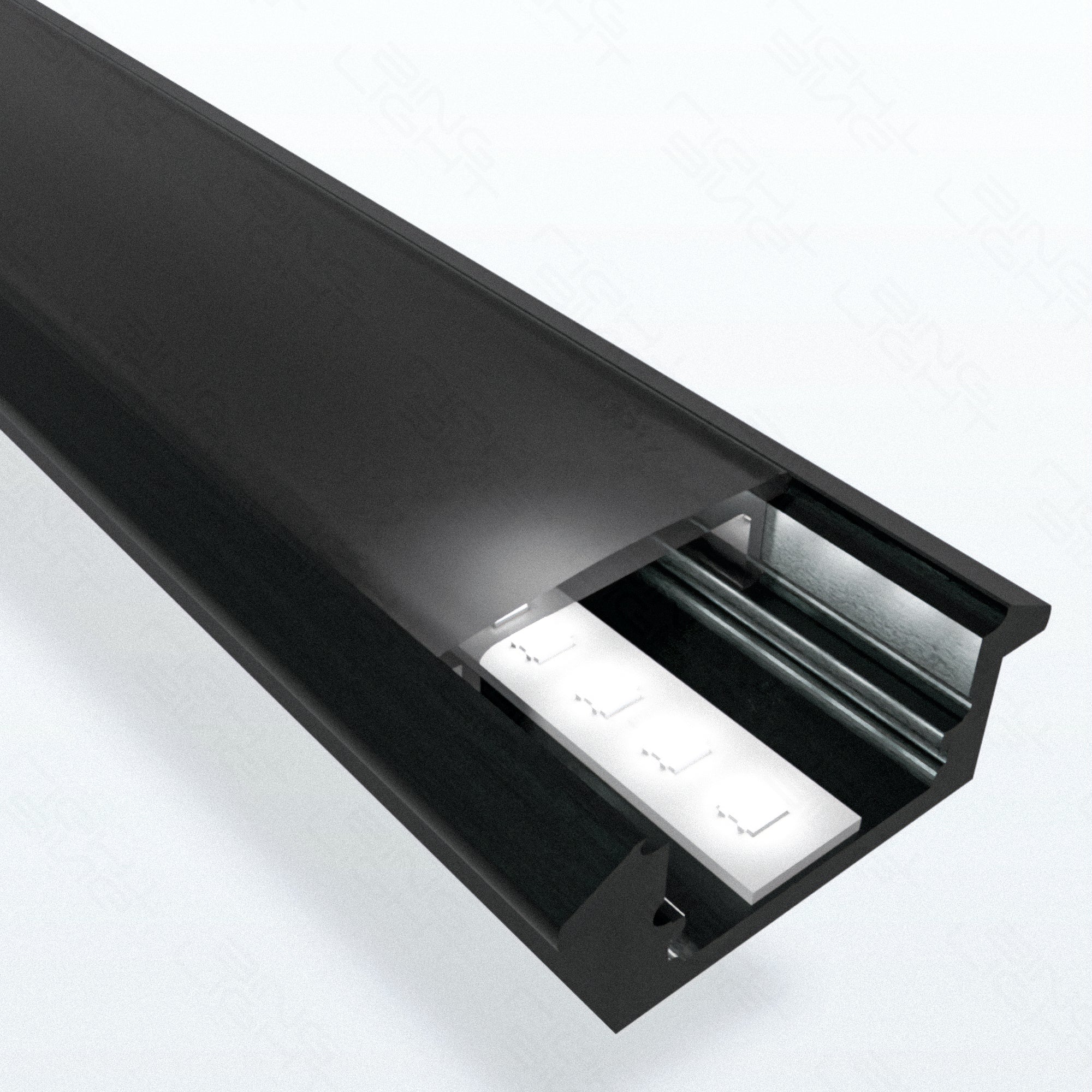 Black Recessed Aluminium Channel 618BK – Bing Light